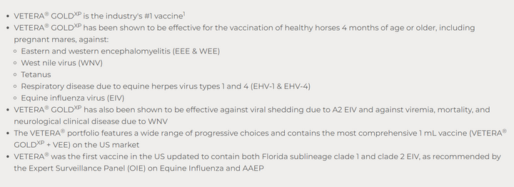 Vetera Gold Vaccine (5-Way + WNV) – Performance Vet Supply