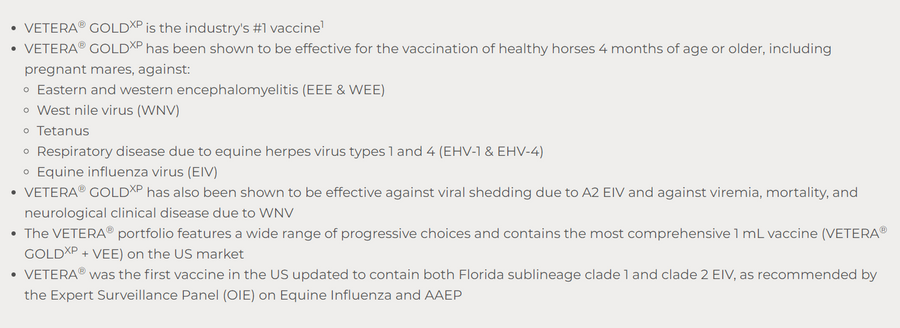 Vetera Gold Vaccine (5-Way + WNV) – Performance Vet Supply